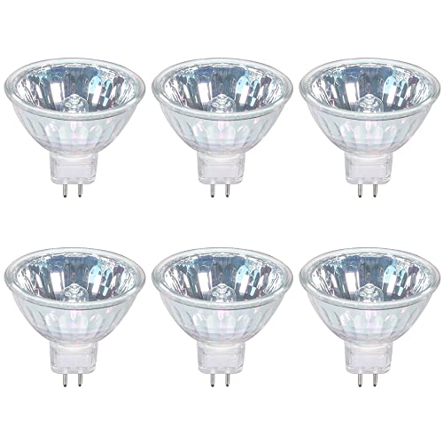 GMY MR16 Halogen Bulb 35W, Dimmable 12V MR16 GU5.3 Spotlight, 4000Hrs Long Lifetime, 2800K Warm White 480LM, 36° Beam Angle Bi-Pin Base 6Pack