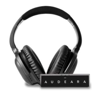 Audeara A-01 Headphones + BT-01Transceiver Bundle - Personalized Sound - Wireless Bluetooth,Active Noise Canceling,Built-in Microphone,35 Hour Battery Life - Music,TV, Gaming,Video and Phone Calls