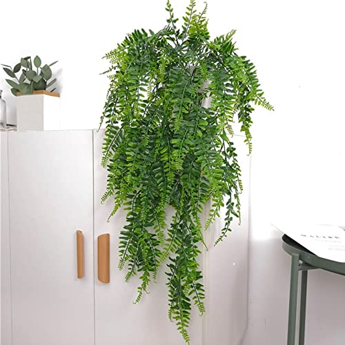 Allazone 4 Pack Reptile Plants Hanging Fake Vines, Artificial Leaves Climbing Terrarium Plant with Suction Cup for Bearded Dragons Lizards Geckos Snake Pets Hermit Crab and Tank Habitat Decorations