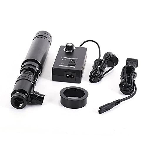 HD 400X 800X Zoom Lens Microscope Camera Coaxial Light Monocular C-Mount Lens Continuous Zoom Optical Lens Illumination Adjustable