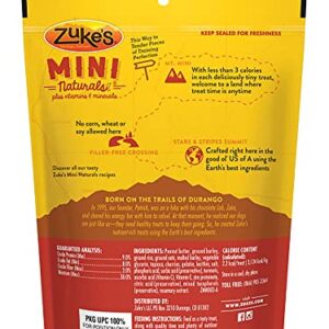 Zuke's Mini Naturals Dog Training Treats, Peanut Butter & Oats Recipe, Soft Dog Treats with Vitamins & Minerals, for All Breed Sizes, 6 OZ Bag (Pack of 3)