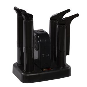 peet, advantage plus 4-shoe electric shoe and boot dryer with fan & heat settings, made in the usa, black