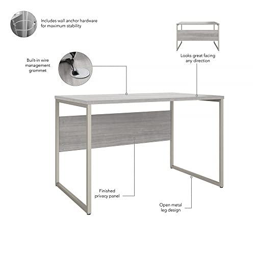 Bush Business Furniture Hybrid Computer Table Desk with Metal Legs, 48W x 30D, Platinum Gray