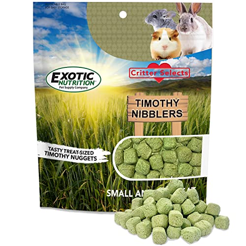 Timothy Nibblers - 100% All Natural, High Fiber, Sun Cured Timothy Grass Treat - Rabbits, Guinea Pigs, Chinchillas, Degus, Prairie Dogs, Tortoises, Hamsters, Gerbils, Rats & Small Pets