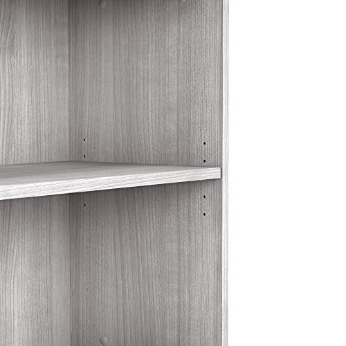 Bush Business Furniture Hybrid Tall 5 Shelf Bookcase in Platinum Gray