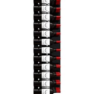 Fusion Wine Wall Label-Out (4 Foot, Triple Deep) (Black Acrylic) (Satin Aluminum Peg)