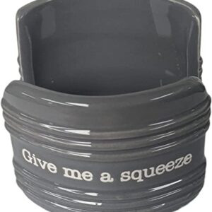 Mud Pie Circa Gray Squeeze Sponge Holder, 3" x 3"