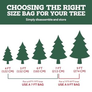 Zober 3-Pack Christmas Artificial Tree Storage Bag and Two Garland Bags; Holiday Tree Storage for Trees Up to 9 ft, Includes Card Slot, Dual Zipper, and Carry Handles; Tearproof 600D Oxford Material