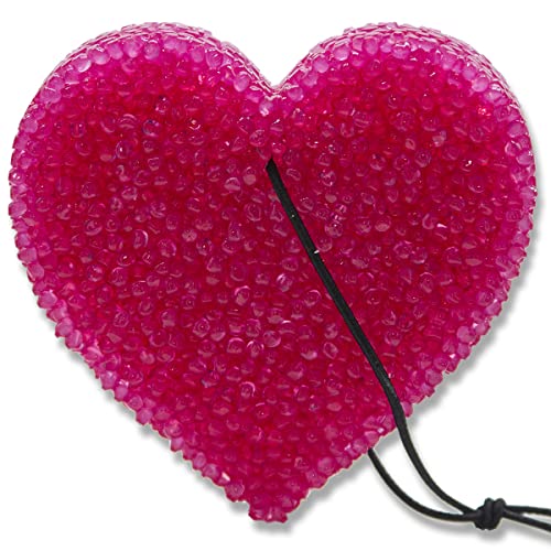 Leather and Lace Scent, 1 ea Magenta & White Hearts, Scented Freshies 2-Pack, Lone Star Candles, Authentic Aroma of Genuine Leather Mixed with Creamy Vanilla, Air Freshener, Car Freshener