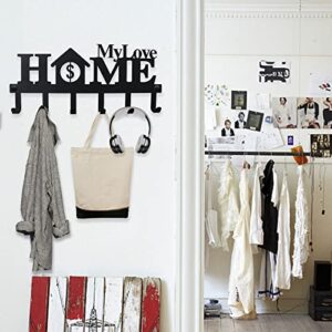 Key Holder for Wall Decorative Metal Key Rack, Simple and Creative Key Hooks, 13x5.7in is Very Suitable for Entrance Kitchen Hallway Office Key Hanger