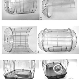 Misyue Hamster Travel Portable Carrier Cage Small Animal Carry Case with Water Bottle&foodbowl&Running Wheel for Dwarf Hamster,Ferrets,Hedgehog,Chinchilla (Blue)