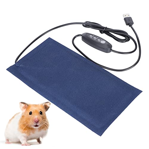 Reptile Heating Mat Reptile Heat Pad Keep Warm for Reptiles Tortoise Lizard USB Powered(S)