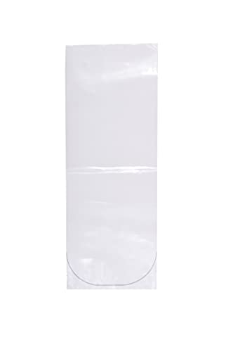 ALFA Fishery Bags Round Corners Bottom Leak Proof Clear Plastic Fish Bags Size 8 Inches for Marine and Tropical Fish Transport 2 mil. (8" x 20" / 100 Pack)