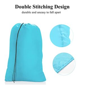 OTraki 2 Pack Large Laundry Bags 28 x 45 inch Washable Dirty Clothes Organizer with Drawstring Closure Heavy Duty Hamper Replacement Liner XL Home Dorm Storage Sack 70x115cm Turquoise