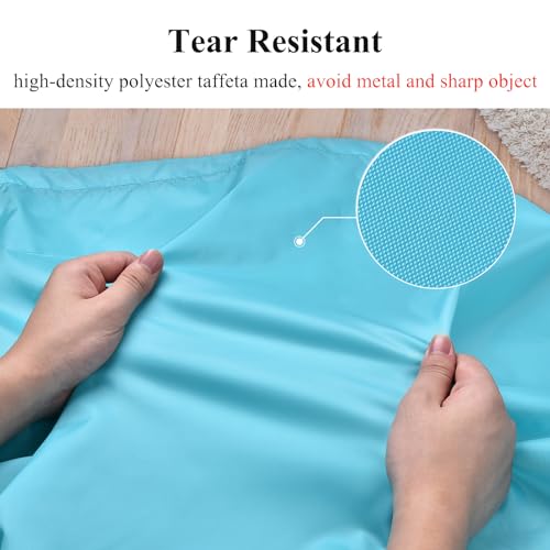 OTraki 2 Pack Large Laundry Bags 28 x 45 inch Washable Dirty Clothes Organizer with Drawstring Closure Heavy Duty Hamper Replacement Liner XL Home Dorm Storage Sack 70x115cm Turquoise