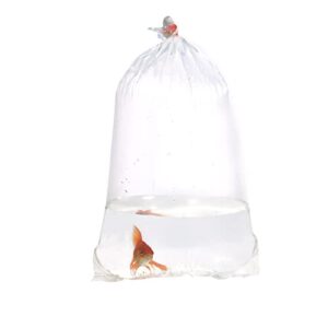 alfa fishery bags round corners bottom leak proof clear plastic fish bags size 9 inches for marine and tropical fish transport 2 mil. (9" x 15" / 100 pack)