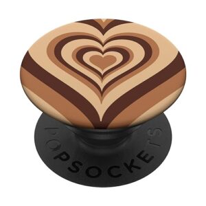 latte love coffee brown heart phone popper popsockets standard popgrip