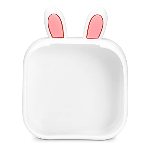 Memoking T02 Protective Case-Bunny Ears Shape Soft Silicone BPA-Free Cute Design Printer Cover, Compatible with T02 Mini Bluetooth Wireless Portable Mobile Pocket Printer, White