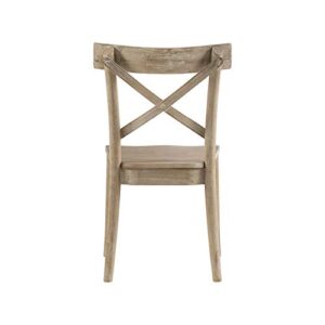 Bowery Hill 19'' Transitional Wood X-Back Side Chair in Natural (Set of 2)