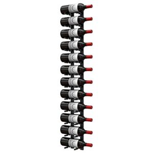 ultra wine racks wall mounted wine racks (4 foot 1 deep, matte black)