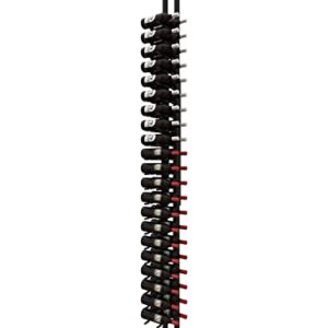 Ultra Wine Racks Floor-to-Ceiling Mount Display (1 Side, Double Deep, Black)