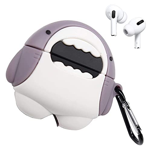 AirPod Pro Case for AirPods Pro Cover Air Pods Pro Cases, Cute 3D Cartoon Luxury Trendy Cute Fancy Funny Aesthetic for Girls Boys Men Teen Kids, Soft Silicone Fashion Character Skin Shark Cases