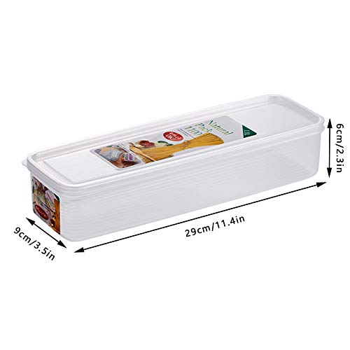 Bppyvct 3Pcs Pasta Storage Container, Plastic Spaghetti Food Storage Box, Noodle Canister With Lid for Spaghetti, Noodles, Pasta, Eggs, Fruits Snacks