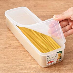 Bppyvct 3Pcs Pasta Storage Container, Plastic Spaghetti Food Storage Box, Noodle Canister With Lid for Spaghetti, Noodles, Pasta, Eggs, Fruits Snacks