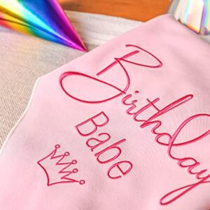 Dog Birthday Bandana for Large Dog – 23 x 23 in, Large, Embroidered Birthday Girl Dog Bandana for Dogs with Stitched Edges & Cotton Drawstring Bag – Dog Birthday Gifts & Dog Clothes by Kendall Wags