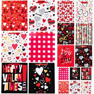 JOYIN Valentine's Day Paper Gift Bags with Handle, Paper Wrapping Kraft Bags for Funny Gift Giving Novelty Gift Exchange Gift Wrapping Valentines Gift Bags Party Favors (Colorful)