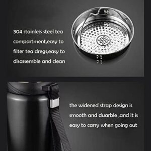 Hroruforg Thermos,Thermos for Hot Drinks with Lanyard,Coffee Thermos,Travel Mug with Leakproof Lid,Flasks for Hot