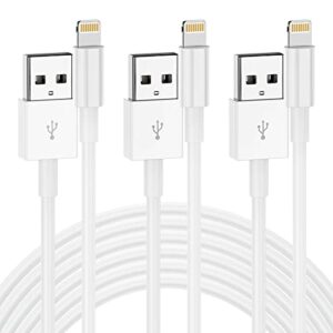 qziiw [apple mfi certified iphone charger cable 10 ft, 3pack extra long usb to lightning cable 10 feet,apple charging power cord 10 foot for iphone 14 13 12 11 pro max mini xr x 9 8 7plus 6 6s ipad