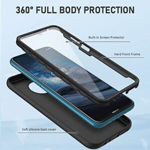 PUJUE for Nokia X100 Silicone Phone Case: Slim Matte Full Rugged Protective Cell Phone Cases - Durable 360 Strong Drop Cute Shockproof TPU Bumper Cover (Black)