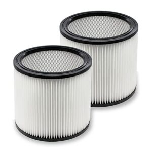 extolife replacement filter compatible with shop-vac 90350 90304 90333 replacement fits for shop vac 4-16 gallon most wet/dry vacuum, washable synthetic material, 2 pack