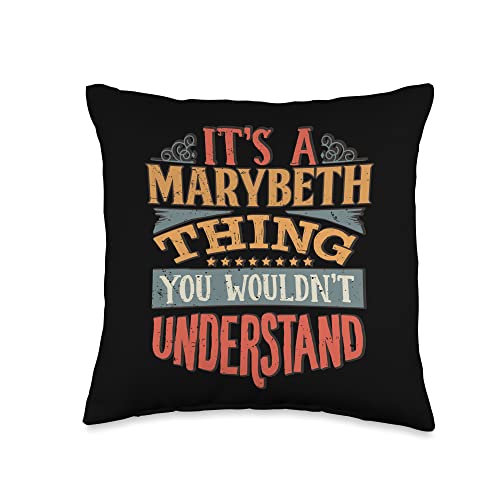 Marybeth Name Gifts By Vnz Marybeth Name Throw Pillow, 16x16, Multicolor