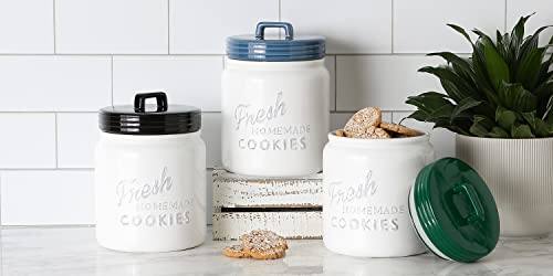 DII Kitchen Accessories Collection Ceramics, Cookie Jar, Black