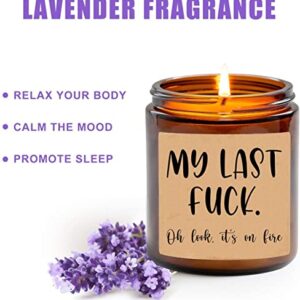 Averaze Fairys Gift My Last Fuck Oh Look Its On Fire Candle Gifts for Her, Him Funny Gifts for Women, Gifts for Men Best Friend, Friend Gifts Lavender 8oz