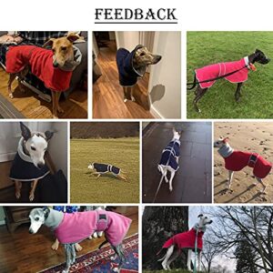 Dog Coats with Reflective Bar, Dog Winter Coat Soft Polyester Fleece, Adjustable Band - Dog Winter Jacket for Greyhounds, Lurchers and Whippets - Pink - XS