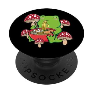 cottagecore aesthetic kawaii frog ramen noodles popsockets standard popgrip