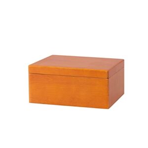 soul & lane small keepsake box with hinged lid: wooden wedding memories storage, wood gift boxes with golden hinges, sturdy decorative chest with lock, vintage offering box - treasured memories