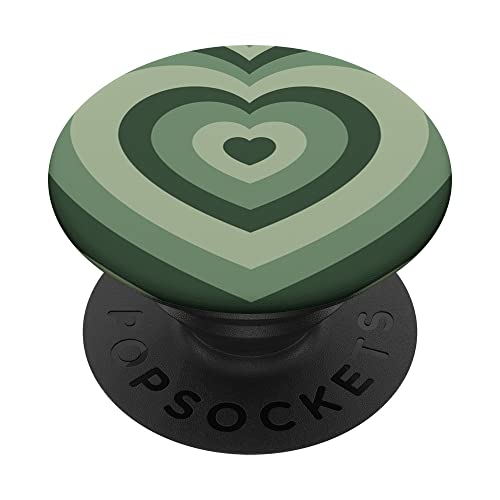 Aesthetic Sage Green Coffee Latte Love Heart Fashionable PopSockets Swappable PopGrip