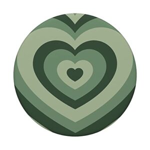 Aesthetic Sage Green Coffee Latte Love Heart Fashionable PopSockets Swappable PopGrip