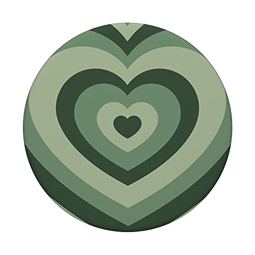 Aesthetic Sage Green Coffee Latte Love Heart Fashionable PopSockets Swappable PopGrip