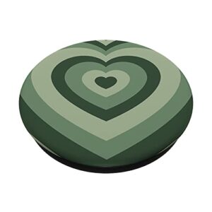 Aesthetic Sage Green Coffee Latte Love Heart Fashionable PopSockets Swappable PopGrip