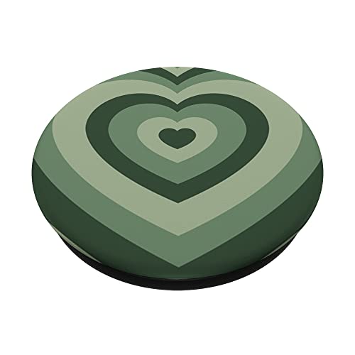 Aesthetic Sage Green Coffee Latte Love Heart Fashionable PopSockets Swappable PopGrip