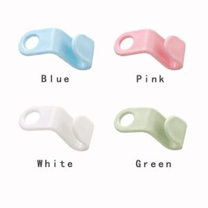 AOOF 60PCS Clothes Hanger Connector Hooks 4-Colors Hanger Extender Clips Plastic Cascading Clothes Hooks for Wardrobe