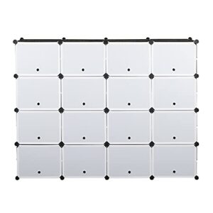 ERRTT 8-Tier Portable 64 Pair Shoe Rack Organizer 32 Grids Tower Shelf Storage Cabinet ERRTT, Black