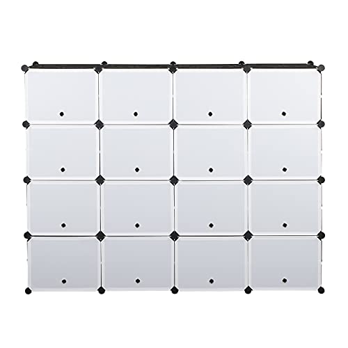 ERRTT 8-Tier Portable 64 Pair Shoe Rack Organizer 32 Grids Tower Shelf Storage Cabinet ERRTT, Black