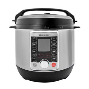 kingbull 12-in-1 electric pressure cooker, slow cooker, rice cooker, steamer, sauté, yogurt maker & warmer, one-touch programs,support diy,stainless steel/black. (6 quart)