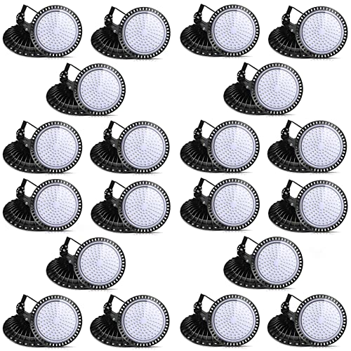 20-Pack 500W UFO LED High Bay Light Industrial Lighting IP65 WaterProof Commercial Bay Light 50000LM 5000K Warehouse Lights for WorkshoP Garage Factory Wet Location,ShiP from the US about 3-7 days